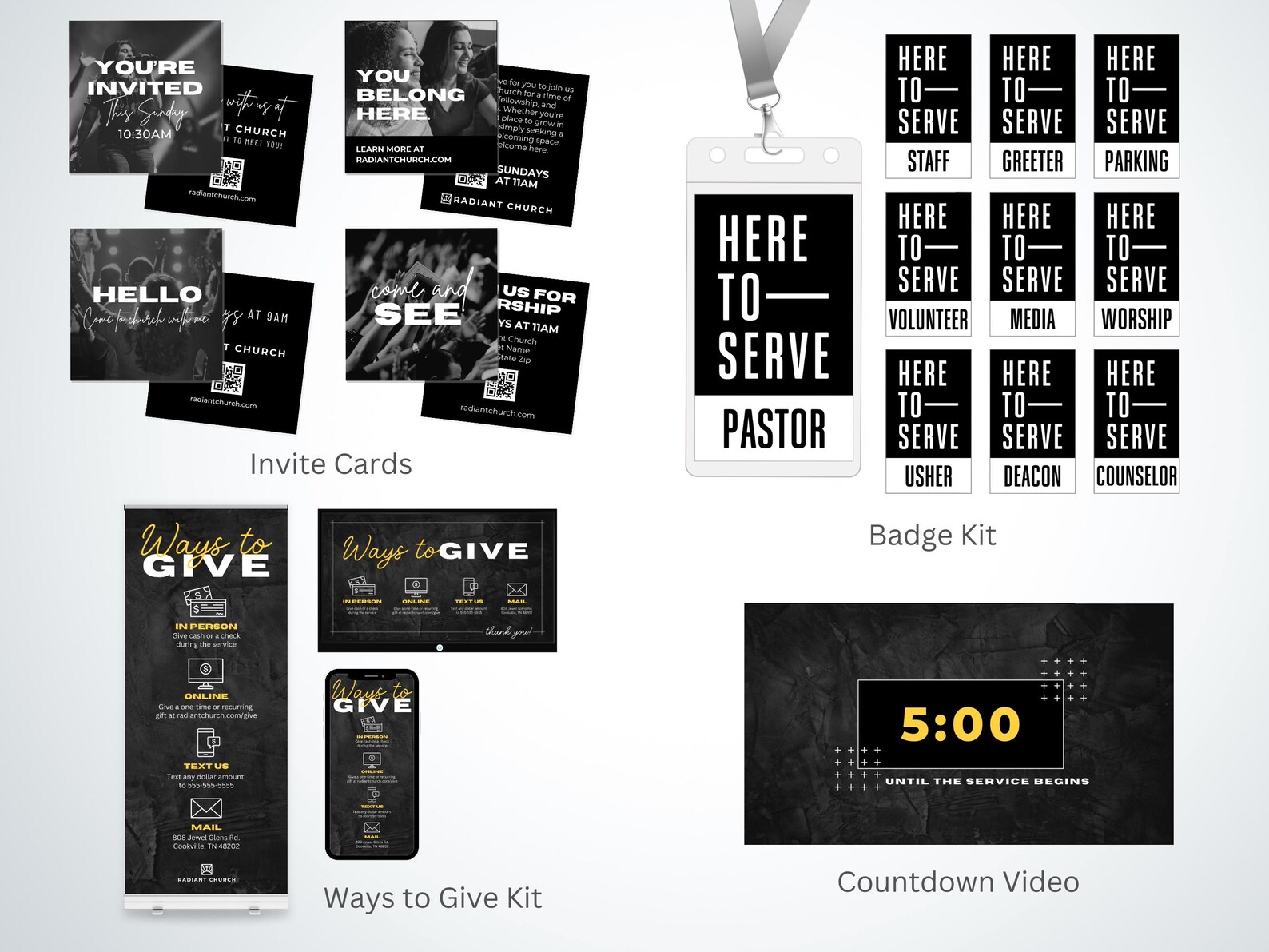 Church Template Bundle Church Social Media Beautiful Announcement ...