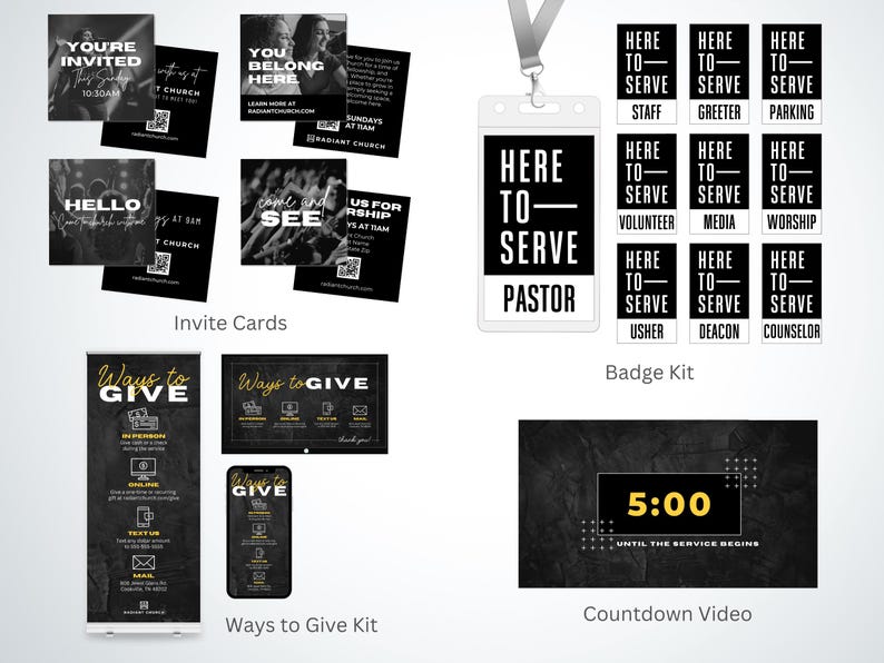 Church Template Bundle Church Social Media Beautiful Announcement ...