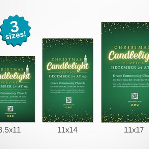 Christmas Candlelight Service Flyer Candlelight Service Candlelight ...