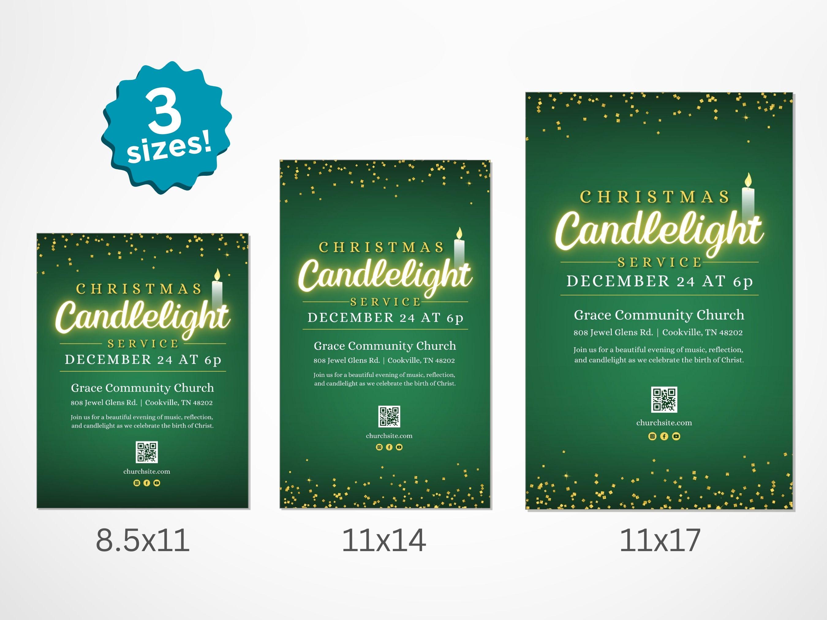 Christmas Candlelight Service Flyer Candlelight Service Candlelight ...