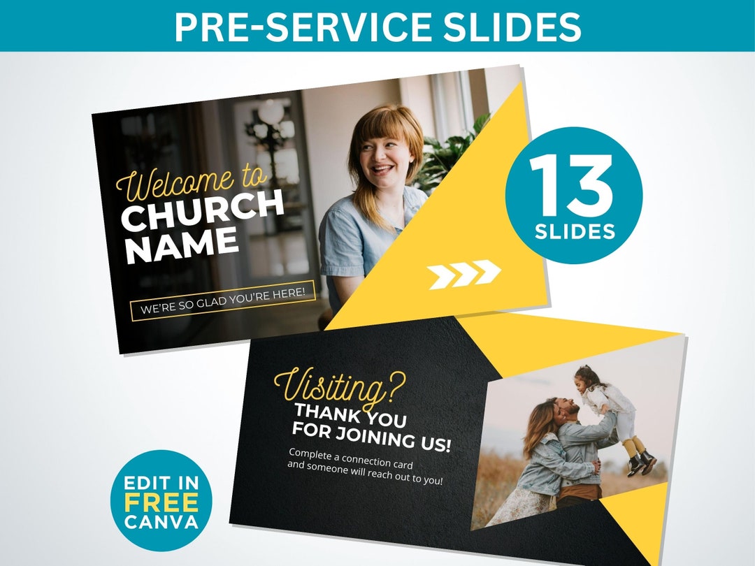 Church Pre-service Slides, Church Announcement Slides, Announcement ...