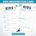 Kids Ministry Registration Card, Children's Ministry Registration, Kids ...