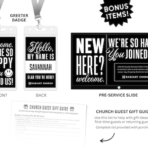 Black and White Church Welcome Kit, Church Welcome Visitor Kit, Church ...