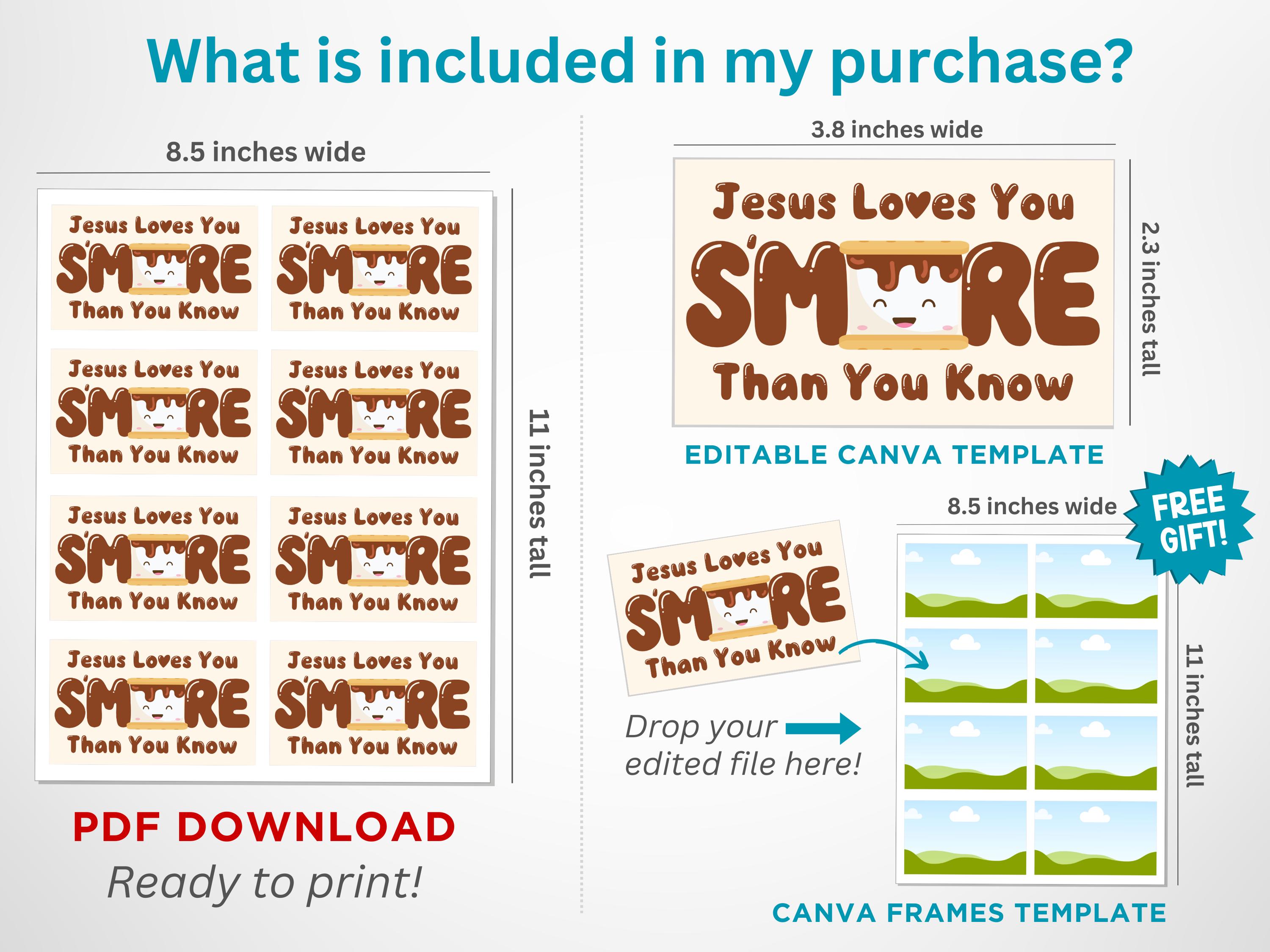 God Loves You Smore Than You Know Tag, Halloween Tag, S'mores Tag ...