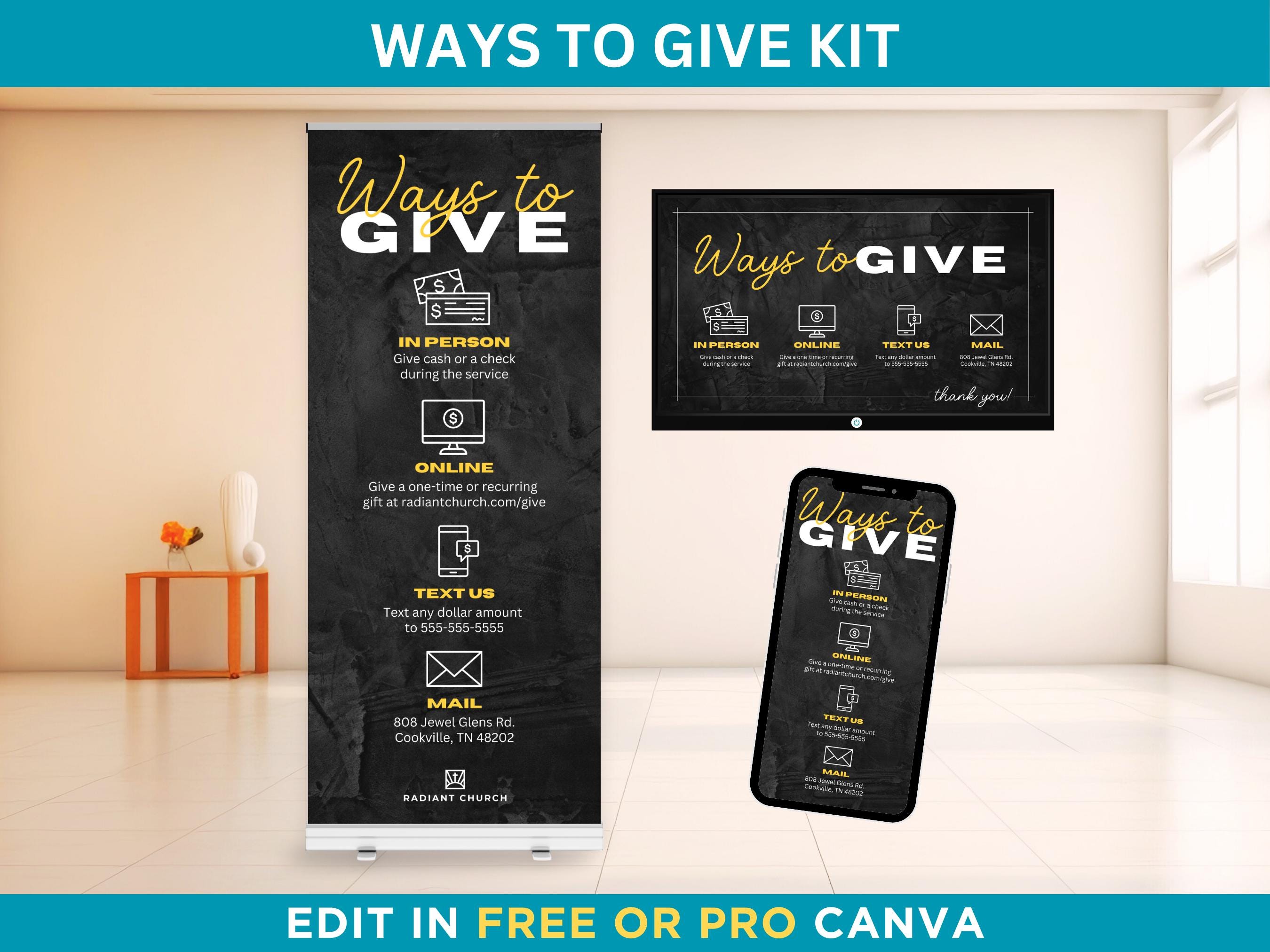 Beautiful Church Ways to Give Banner, Church Ways to Give Slide ...