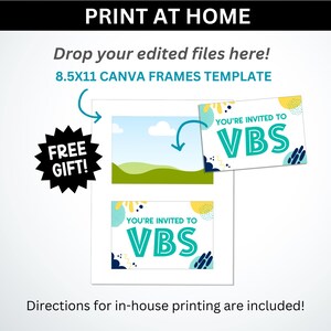 VBS Flyer, VBS Invite Card in Bold Bright Colors, VBS Flyer Editable in ...