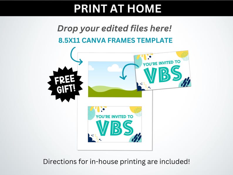 VBS Flyer, VBS Invite Card in Bold Bright Colors, VBS Flyer Editable in ...