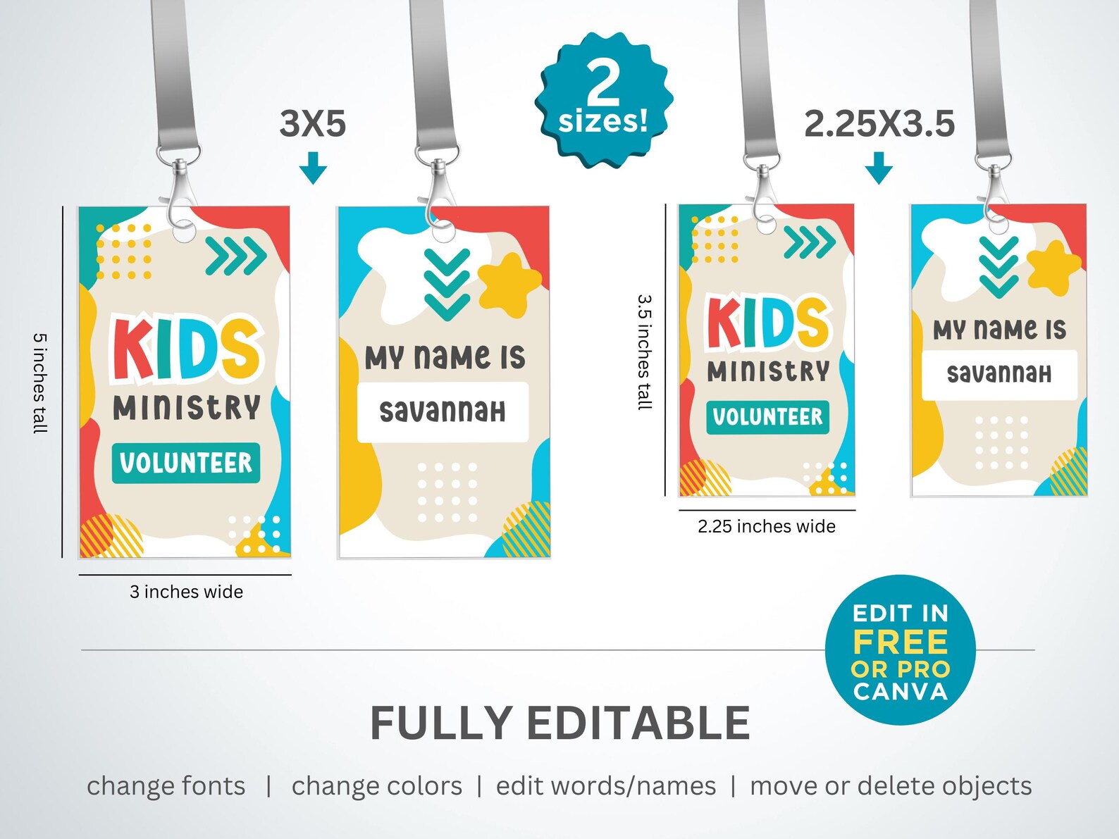 Kids Church Badge, Children's Ministry Name Badge, Kids Church Badge ...