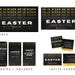 Powerful and Modern Black and White Easter Sunday Bundle Church Easter ...