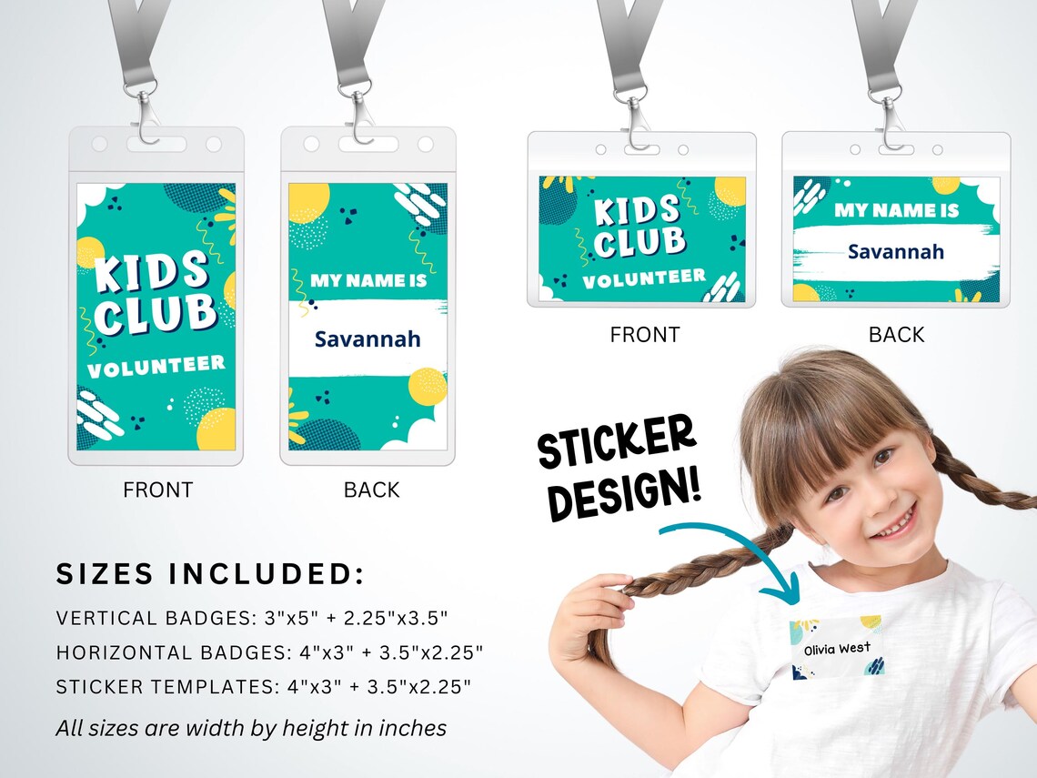 Kids Church Badge, Children's Ministry Name Badge, Kids Church Badge ...