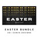 Powerful and Modern Black and White Easter Sunday Bundle Church Easter ...