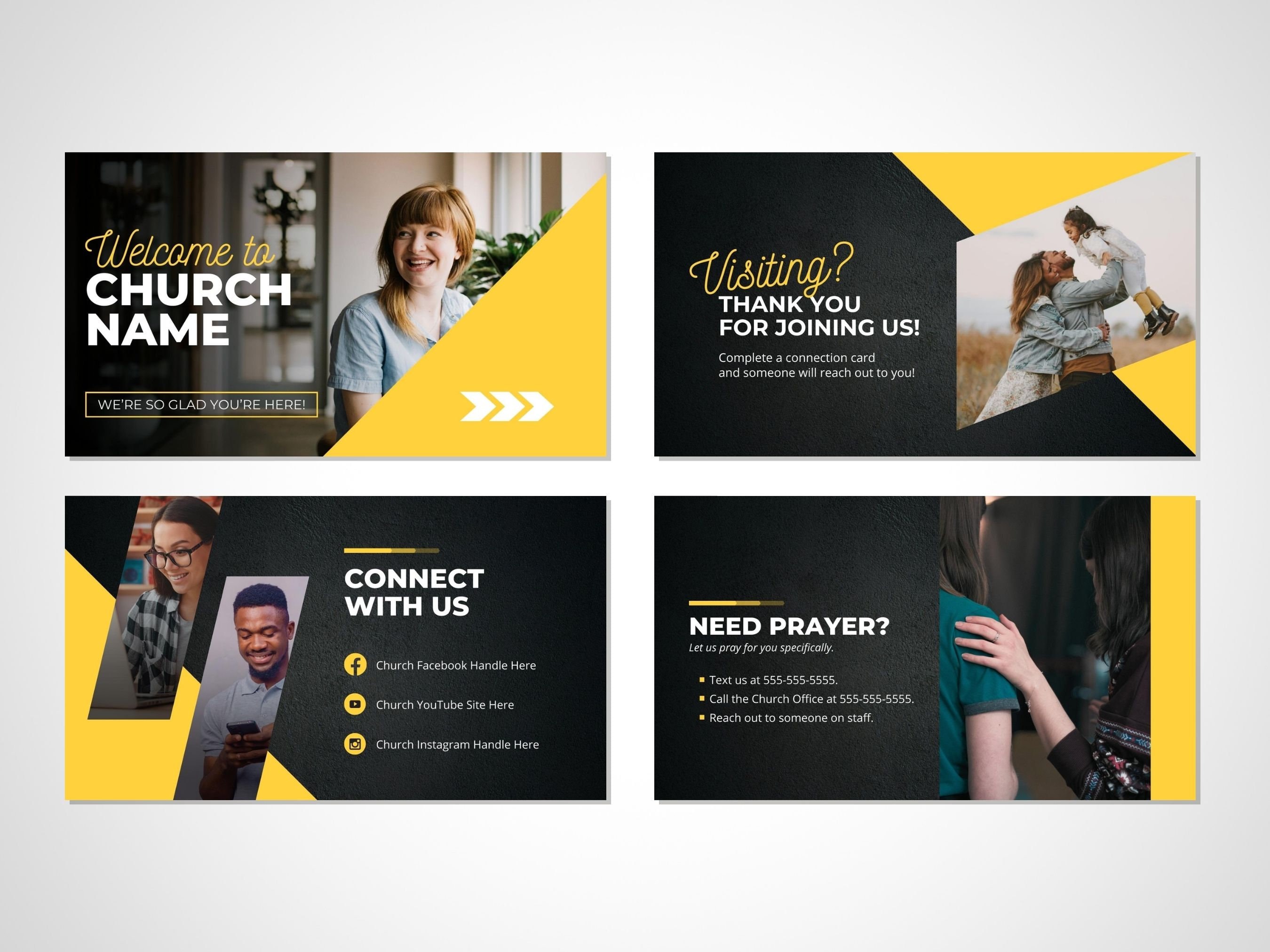 Church Pre-service Slides, Church Announcement Slides, Announcement ...