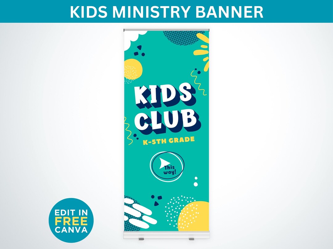 Kids Ministry Retractable Banner, Children's Ministry Pop-up Banner ...