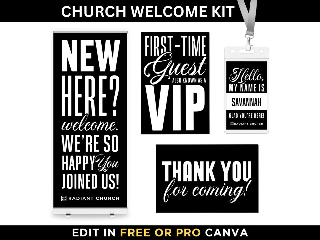 Engaging Church Welcome Kit, Church Welcome Visitor Kit, Church Guest ...