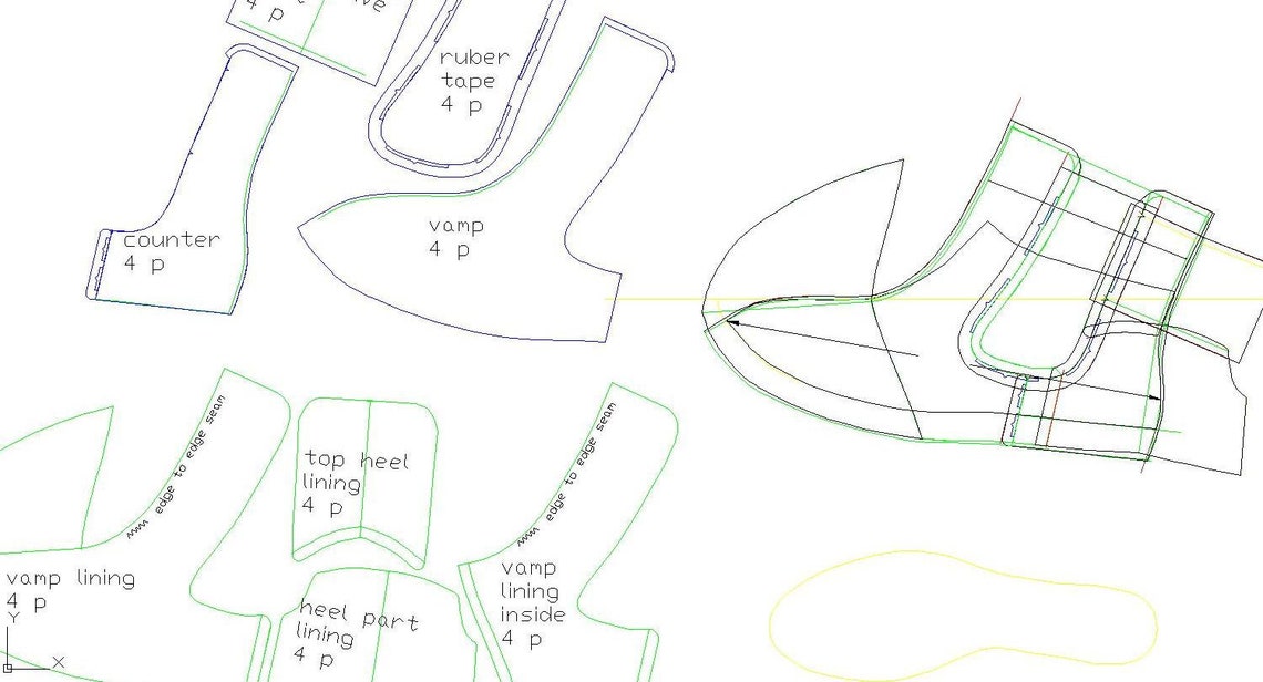 Digital 2d Pattern of the Woman Chelsea Boots Size 37 - Etsy