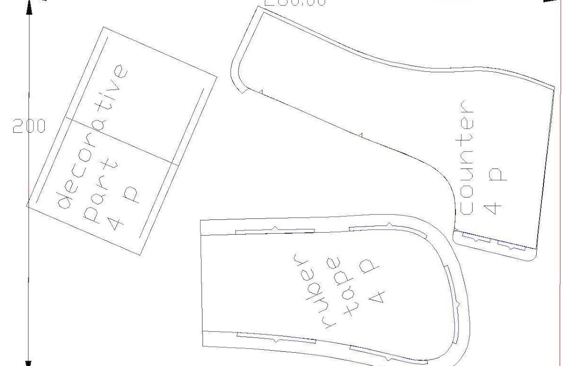 Digital 2d pattern of the woman Chelsea boots size 37 | Etsy