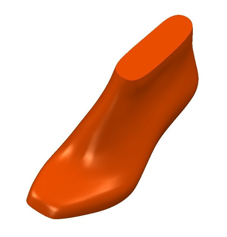 Digital 3d Model Square Toe Women Shoe Last Heel Height 6 Cm European ...