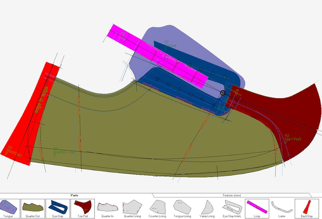 Digital PDF DXF Pattern Sneakers Shoemaking All Sizes - Etsy