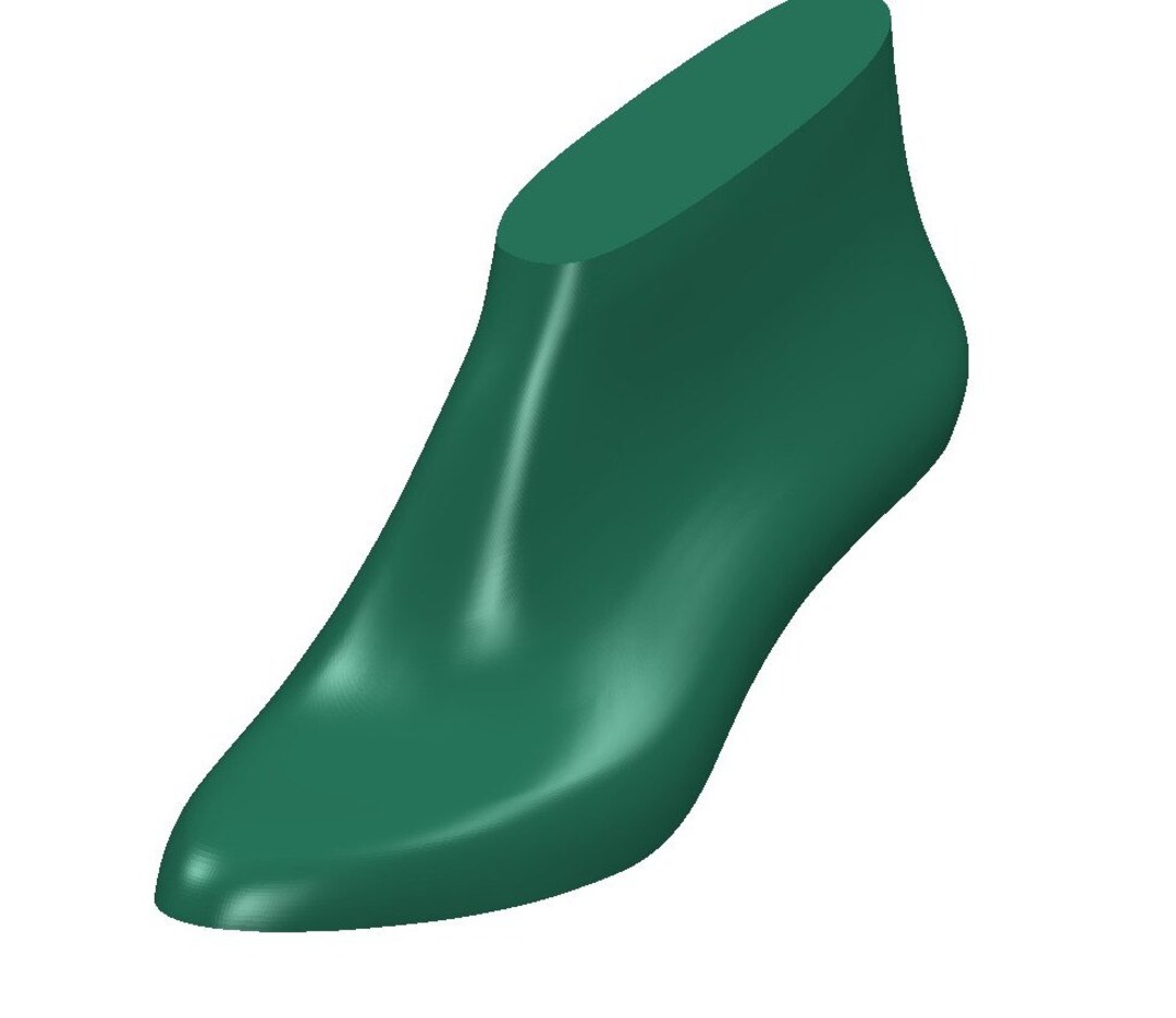 Digital 3d Model of the Shoe Last Heel Height 7 Cm Lace-up Boots Ankle ...