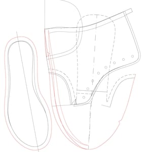 Digital Shoes Patterns Lace up Boots JPG All Sizes Comfortable Stitch ...