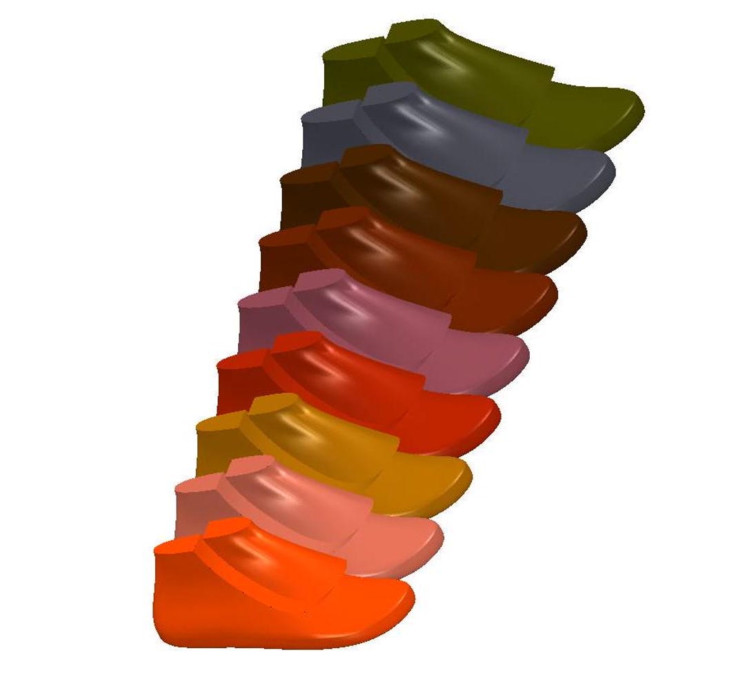 Digital 3d Model Ergonomic Shoe Last All Sizes Sectional Shape - Etsy