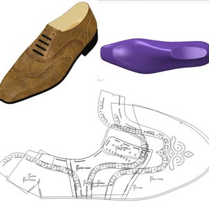 Digital Project Handmade Brogue Oxford Patterns Shoe Last 3d Size 43 - Etsy