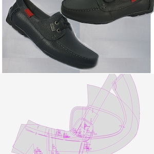 Digital Shoes Pattern Shoe Making PDF DXF Teenager All Sizes Print Home ...