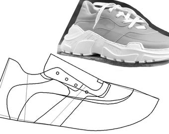 Sneakers Digital Pattern Shoe Making JPG Women All Sizes | Etsy