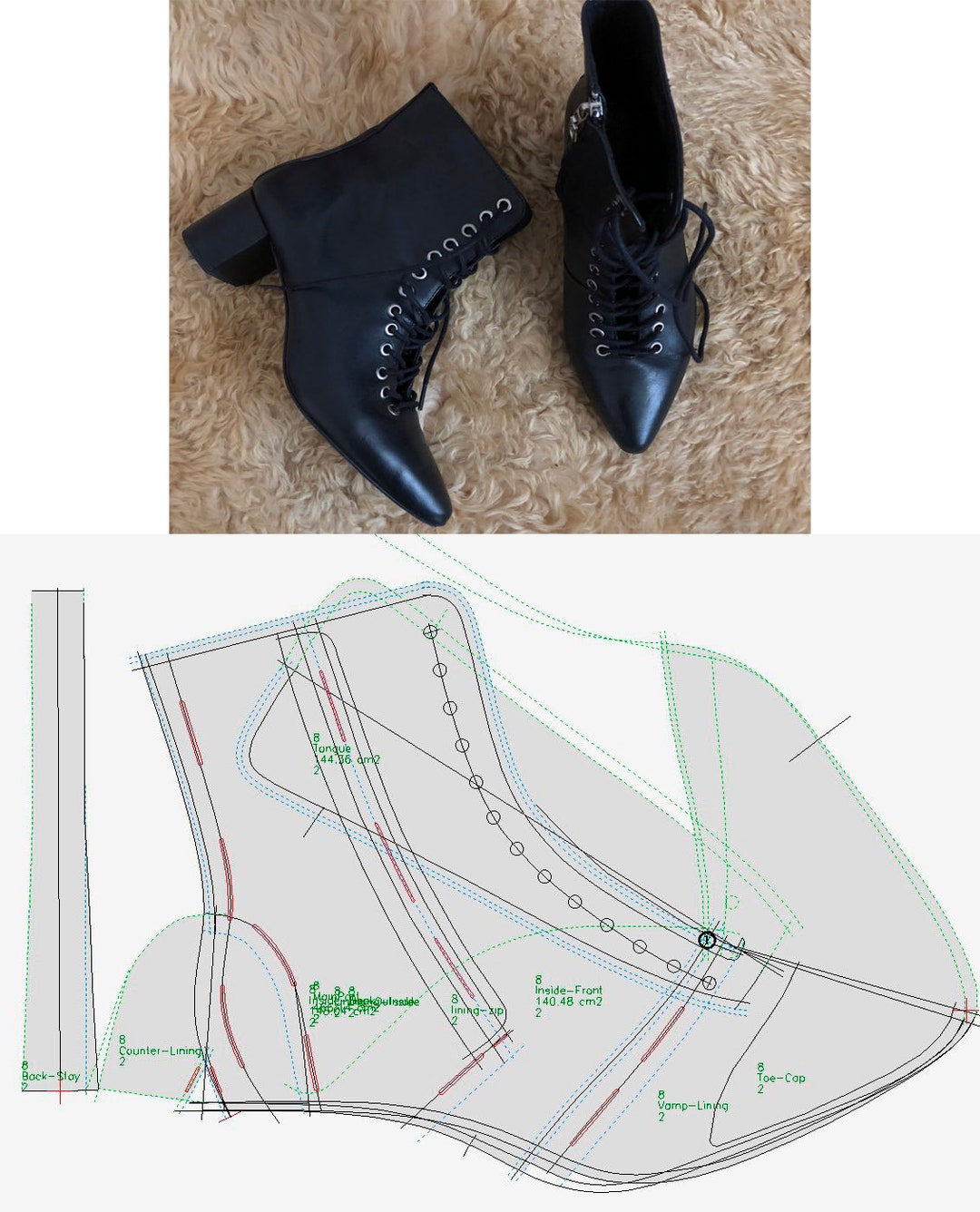 Digital Project 2d Pattern 3d Shoe Last Woman Lace-up Boots Size 40 - Etsy