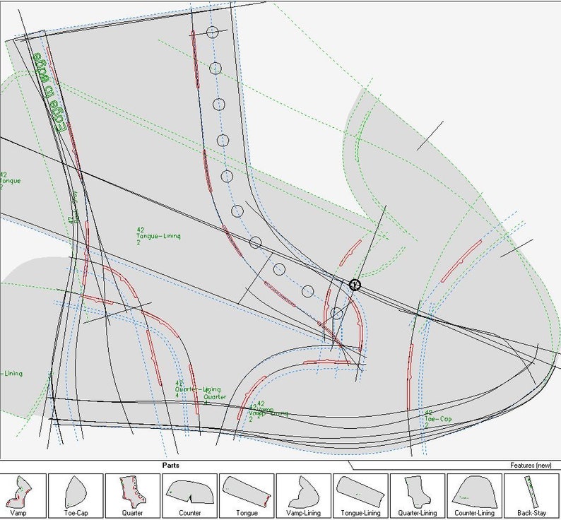 Digital 2d Pattern PDF DXF Lace up Boots Unisex - Etsy