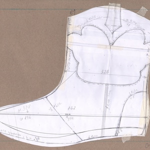 Digital PDF Pattern Cowboy Western Boots Range All 11 Sizes Crimping ...