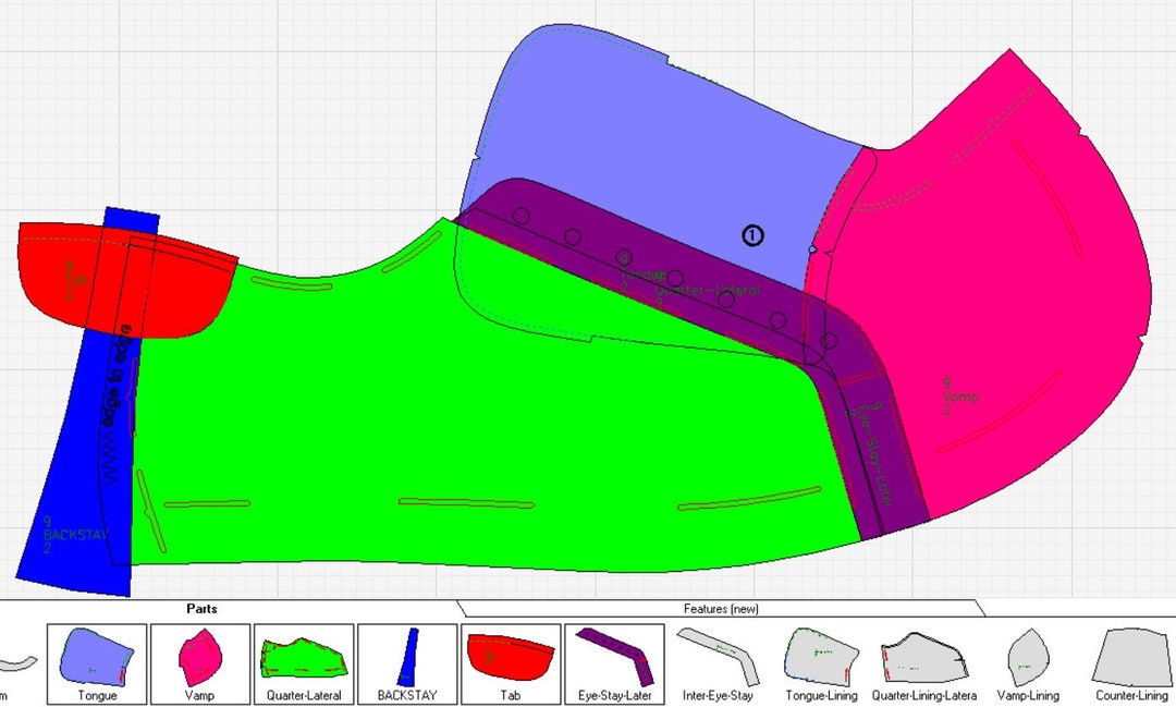 Digital PDF DXF Pattern Sneakers Shoemaking Any Size - Etsy