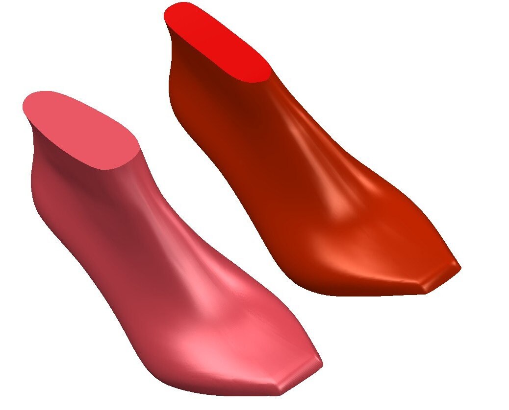 Digital 3d Model Footwear Last Square Toe High Heel Sizes 37 - Etsy