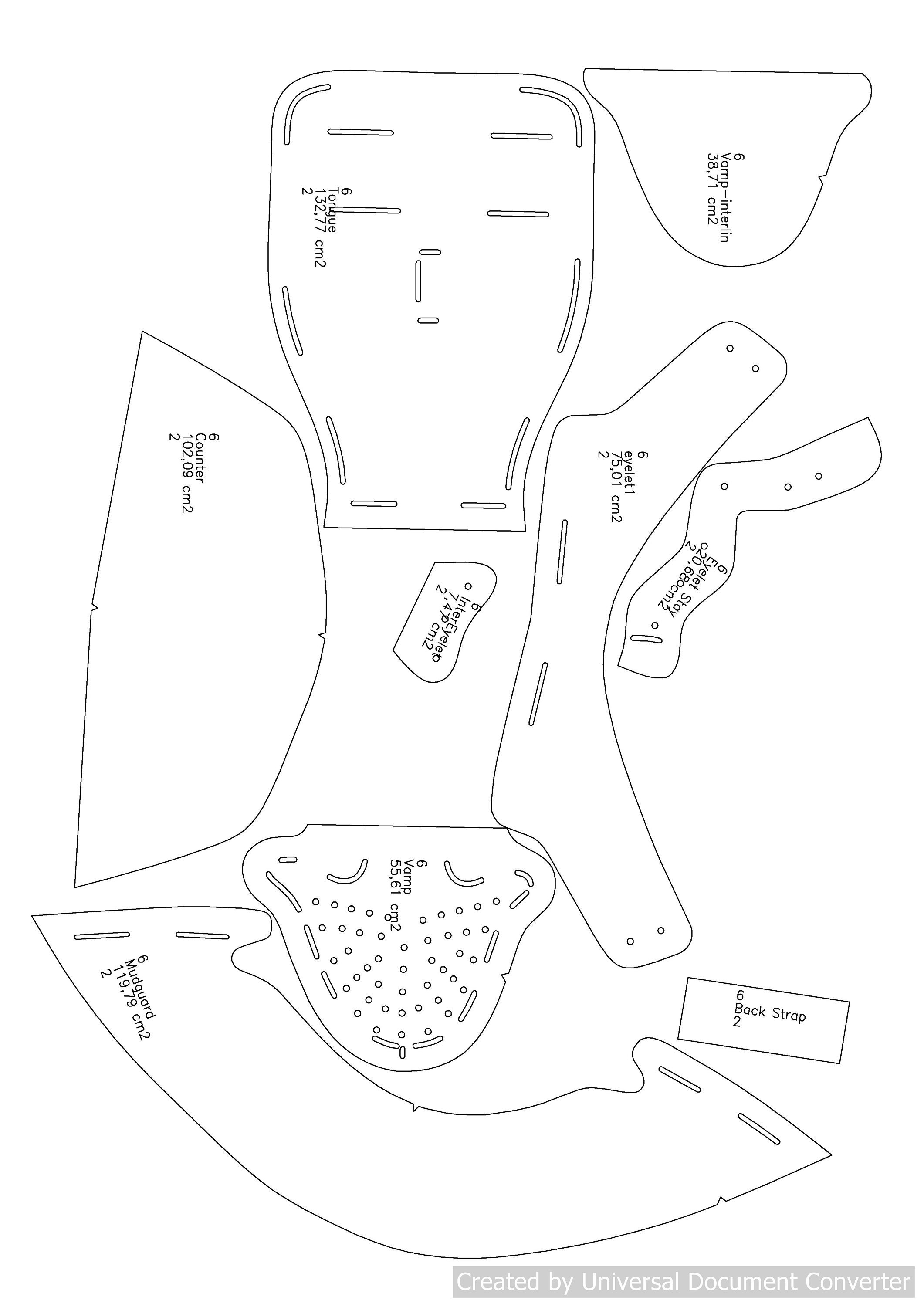 Digital PDF DXF Pattern Sneakers High Top Lace-up Boots All 19 - Etsy
