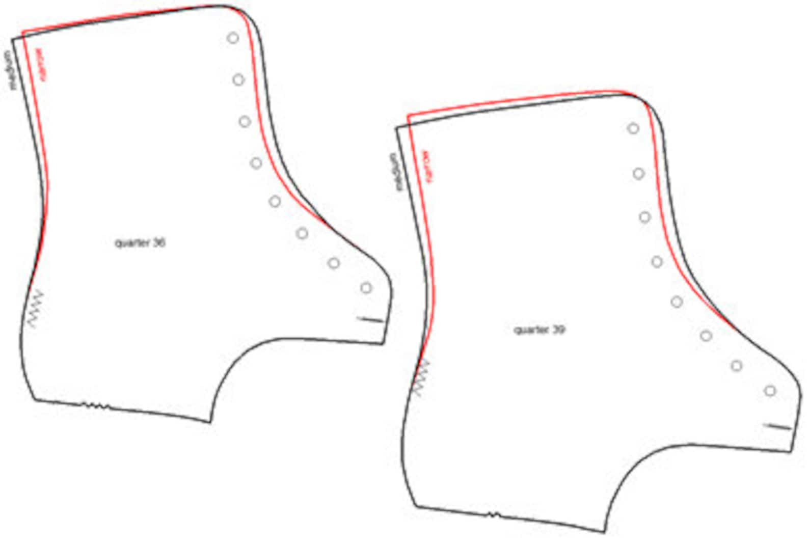 Digital Shoes Patterns Lace up Boots PDF All Sizes Comfortable - Etsy