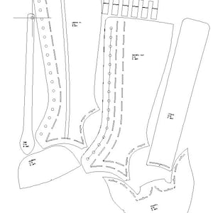 Digital JPG Pattern Woman High Knee Laceup Boots Size 37 - Etsy