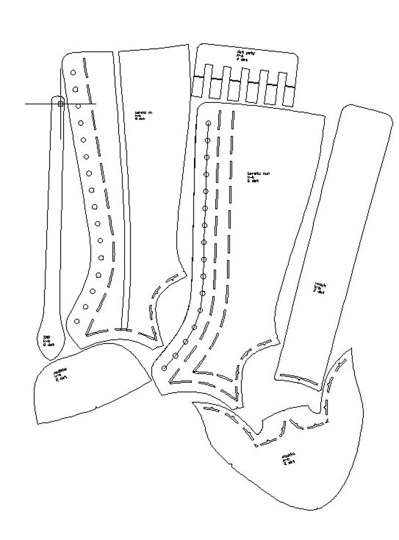 Digital JPG Pattern Woman High Knee Laceup Boots Size 37 - Etsy