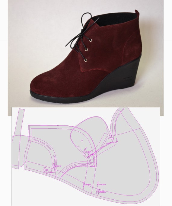 Digital Boots Pattern Shoe Making PDF DXF Women All Sizes Lace - Etsy