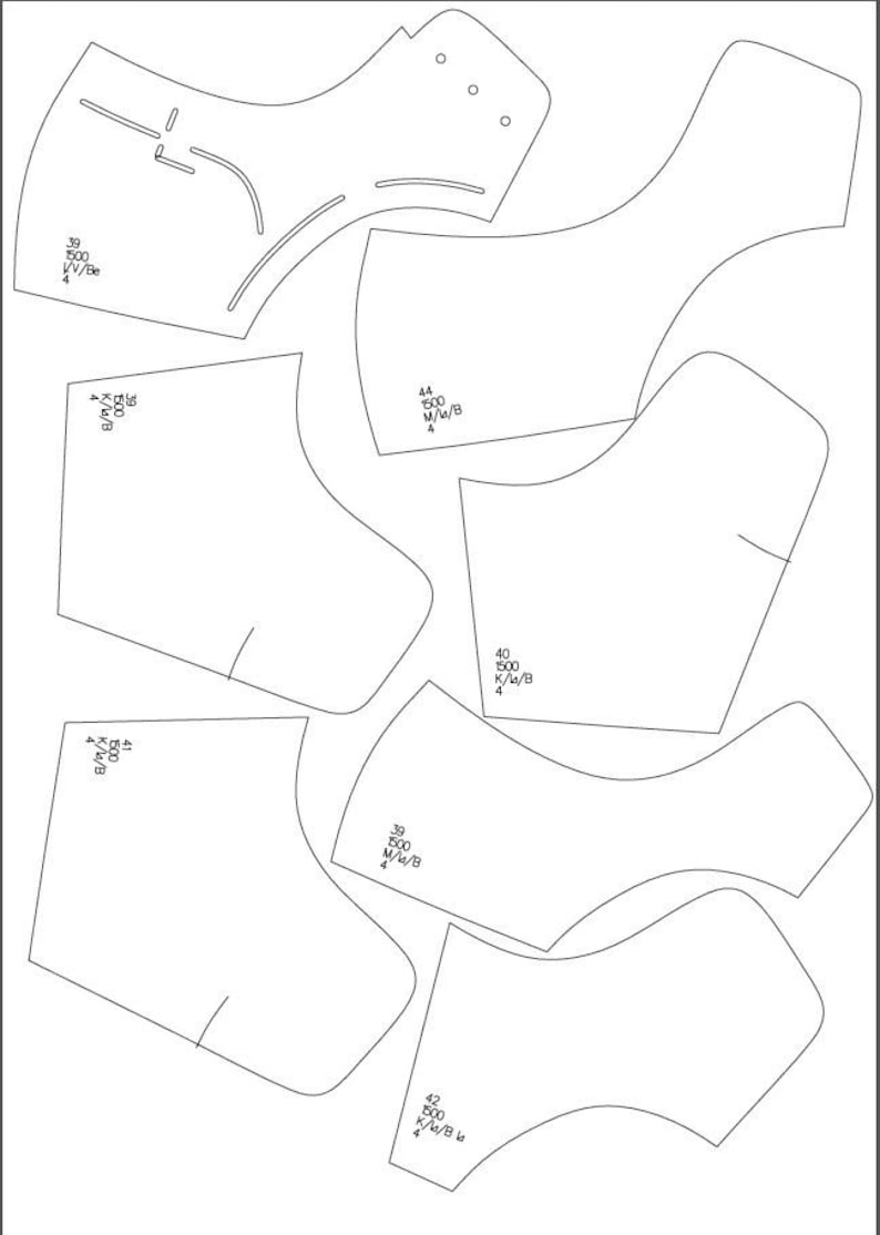 Digital Pattern Shoe Making PDF DXF Derby Men Shoes All Sizes - Etsy