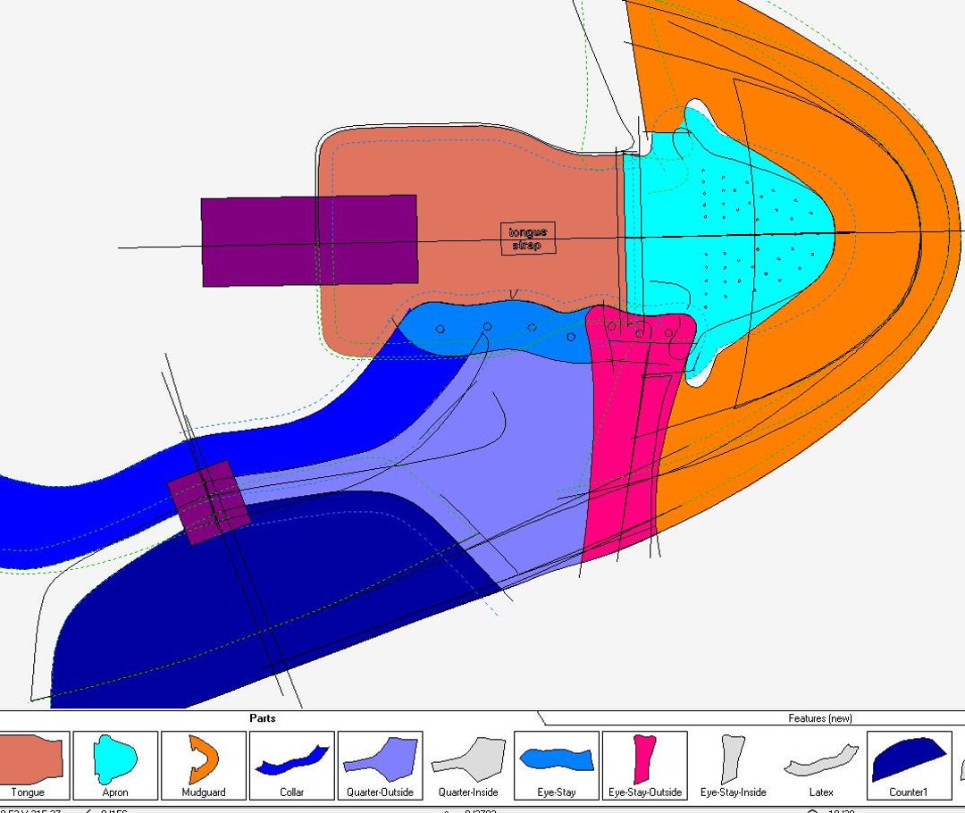 Digital PDF DXF Pattern Sneakers Low Top Lace-up Shoes All 20 Sizes - Etsy