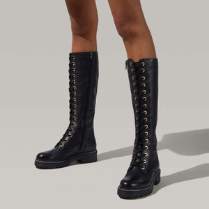 Digital JPG Pattern Woman High Knee Laceup Boots Size 37 - Etsy