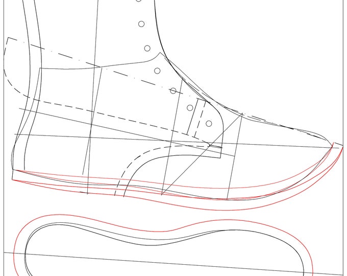 Digital Shoes Patterns Lace up Boots JPG All Sizes Comfortable - Etsy