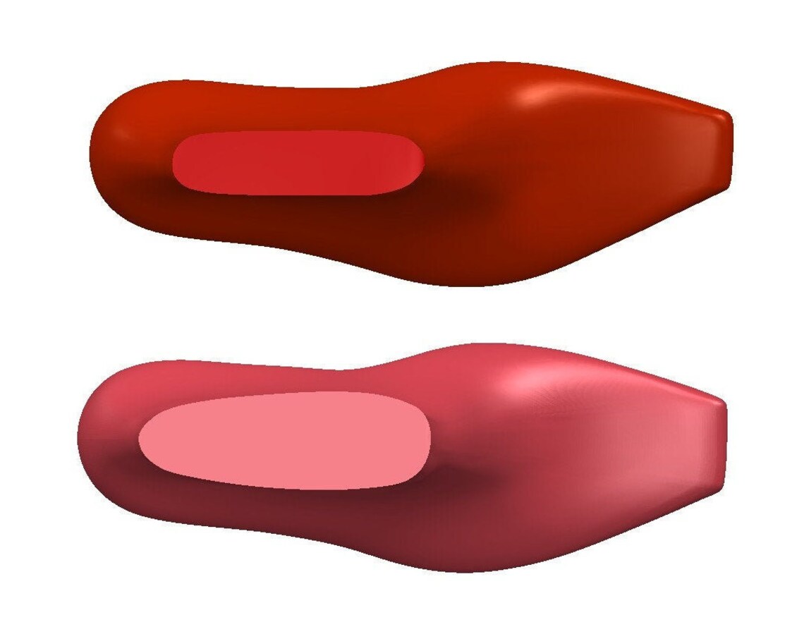 Digital 3d Model Footwear Last Square Toe High Heel Sizes 37 - Etsy