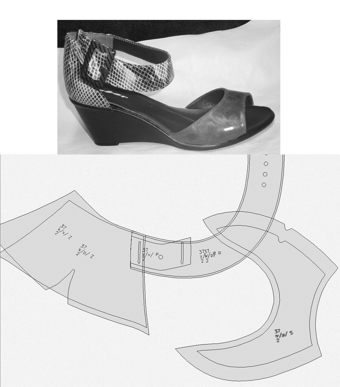 Digital Shoes Pattern Footwear Making PDF DXF Women All Sizes Shoes ...