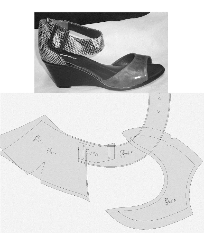 Digital Shoes Pattern Footwear Making PDF DXF Women All Sizes Shoes ...