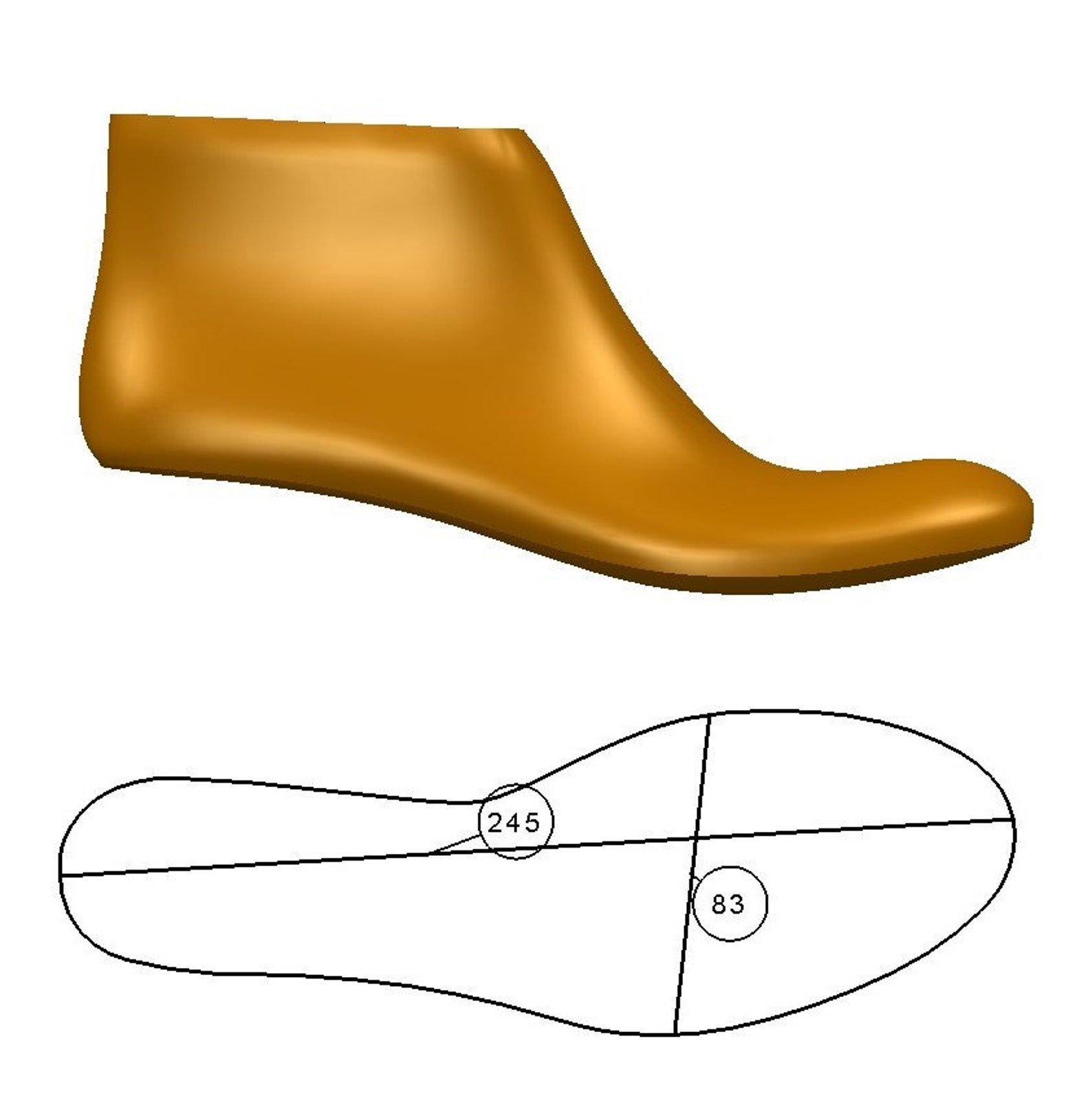 Digital 3d Model Women Shoe Last Heel Height 3 Sm Boots Shoes | Etsy