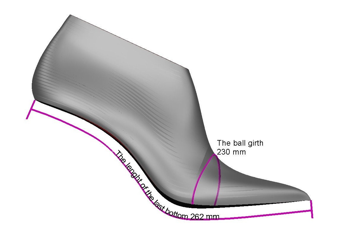 Digital 3d Model of the Pointed Toe High Heel Woman Shoe Last - Etsy