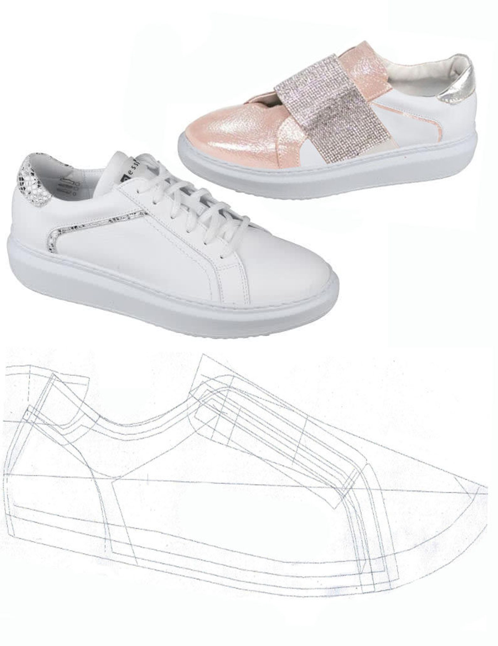 Digital Sneakers Pattern Shoe Making JPG Home Printer Women - Etsy