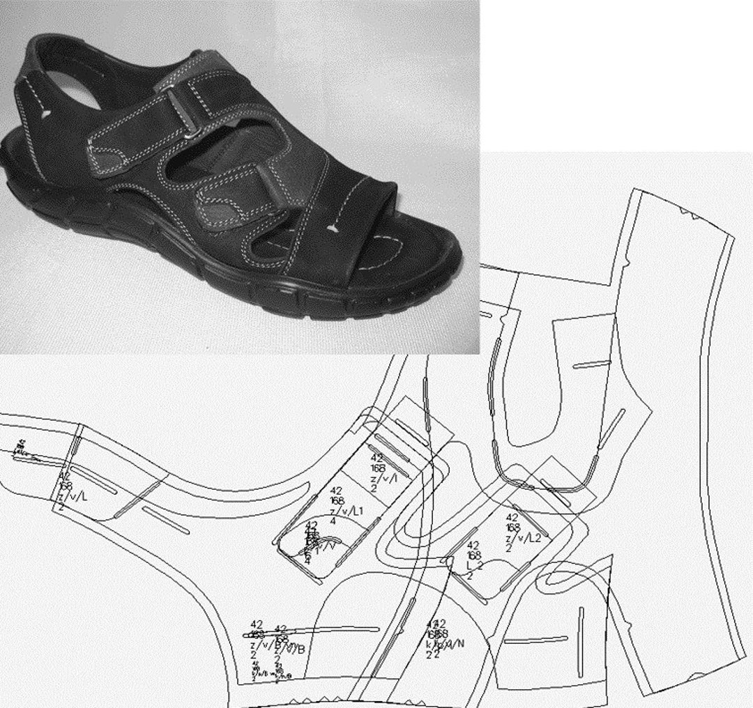 Digital 2d Pattern PDF DXF Men Sandals Men All Sizes - Etsy