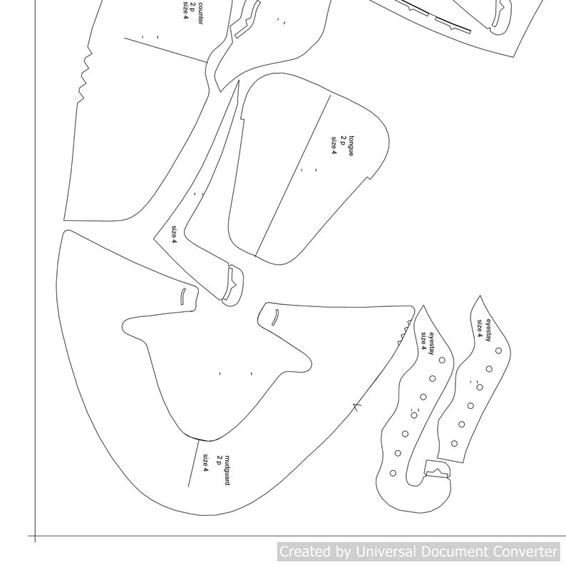 Sneakers Digital Pattern Shoe Making JPG Women All Sizes - Etsy